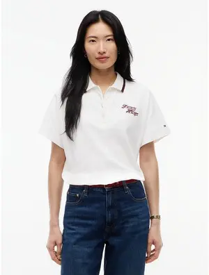 Tommy Hilfiger Relaxed Fit Embroidered Logo Polo Shirt