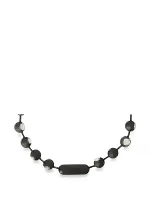 AMBUSH Ballchain Choker Necklace With Cylindrical Detail - Black