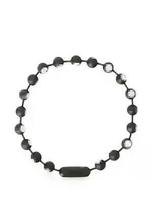 AMBUSH Ballchain Choker Necklace With Cylindrical Detail - Black