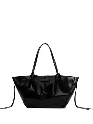 Karl Lagerfeld Medium K/pierced Shiny Tote Bag - Black