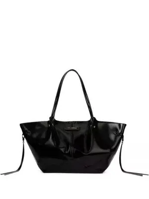 Karl Lagerfeld Medium K/pierced Shiny Tote Bag - Black