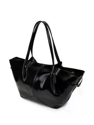 Karl Lagerfeld Medium K/pierced Shiny Tote Bag - Black