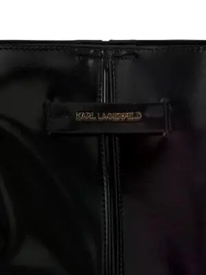 Karl Lagerfeld Medium K/pierced Shiny Tote Bag - Black