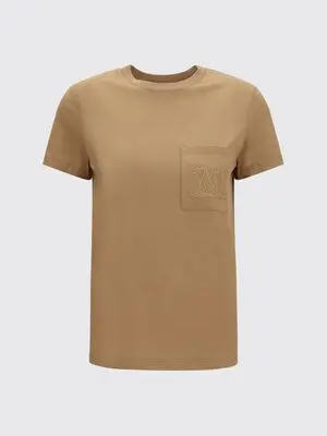 Max Mara T-shirt With Pocket Detail - Brown