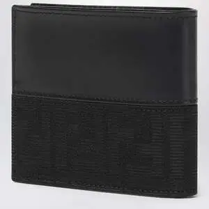 Fendi Ff Zucca Jacquard And Leather Bi-fold Wallet