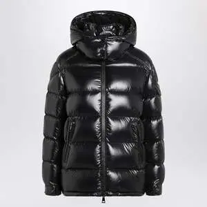 Moncler Maire Down Jacket In Laque Nylon - Black