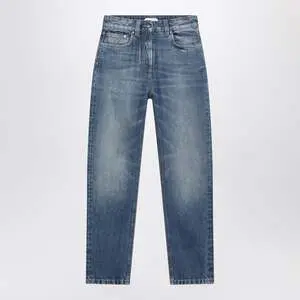 Versace High-waisted Straight-leg Light Cotton Jeans