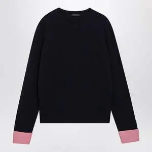 Prada Shetland Wool Crewneck Sweater - Blue