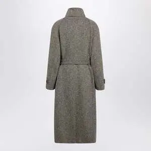 Brunello Cucinelli Sparkling Camel And Black Virgin Wool Coat - Brown