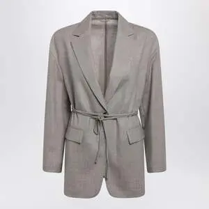 Brunello Cucinelli Melange Virgin Wool Blazer - Brown