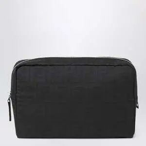 Fendi Superlight Ff Zucca Fabric Medium Toiletry Case - Black