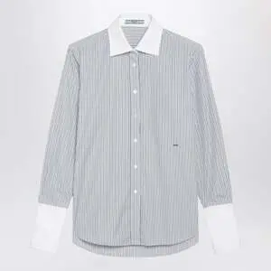 Prada Sky- Striped Cotton Shirt