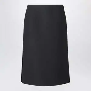Fendi Silk And Wool Skirt - Black