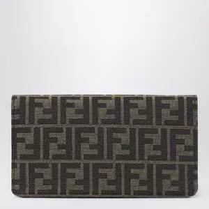Fendi Ff Zucca Jacquard And Leather Tube Wallet On Chain