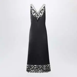Fendi Silk And Lace Dress - Black