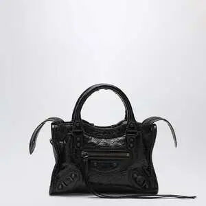 Balenciaga Le City Nano Leather Handbag - Black