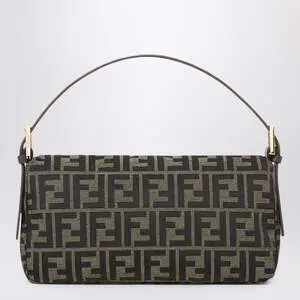Fendi Baguette Ff Zucca Jacquard Fabric Bag - Brown