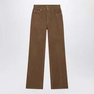 Saint Laurent 1970s Fall Leaf Corduroy Trousers