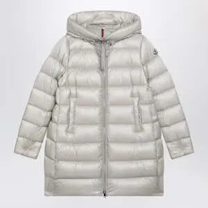 Moncler Pearl Beige Nylon Laque Down Jacket - Cream