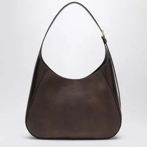 Prada Boogie Medium Leather Hobo Bag - Brown