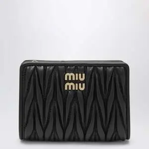 Miu Miu Small Matelasse Nappa Wallet - Black