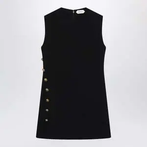 Versace Sleeveless Mini Dress In Stretch Viscose Cady - Black