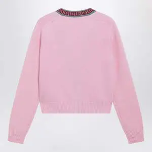 Versace Wool And Cashmere V-neck Cardigan With Medusa Buttons
