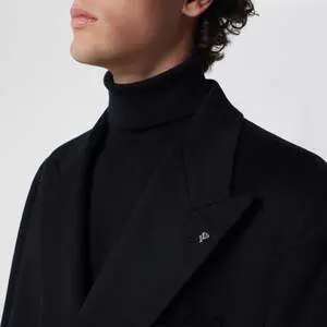 Tagliatore Double-breasted Wool Coat - Blue