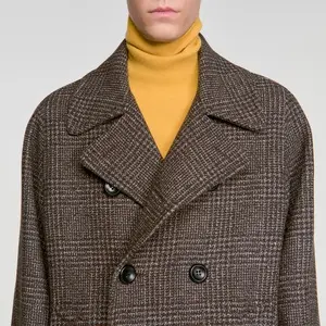 Sandro Check Wool Coat