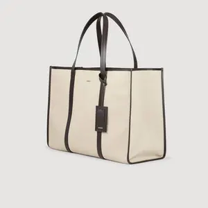 Sandro Canvas Shopping Bag
