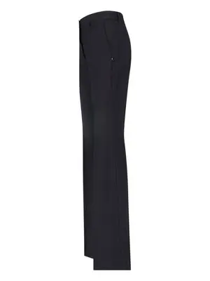 Sportmax Flared Virgin Wool Pants - Black