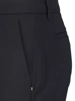 Sportmax Flared Virgin Wool Pants - Black