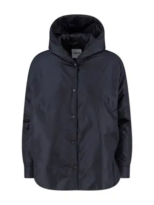 Aspesi Beth" Jacket With Hood And Button Closure - Black