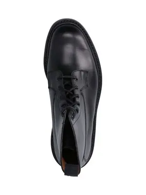 TRICKER'S Leather Lace-up Ankle Boots - Black