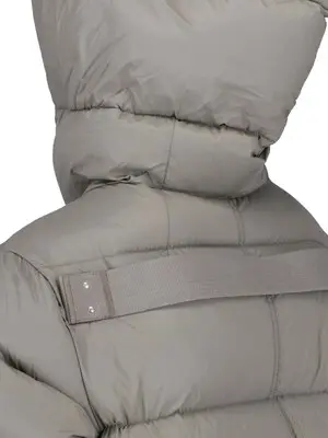 Rick Owens Cropped Hooded Down Jacket - Gray