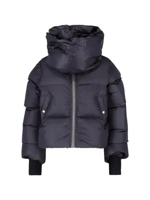 Rick Owens Cropped Down Jacket With Maxi High Collar