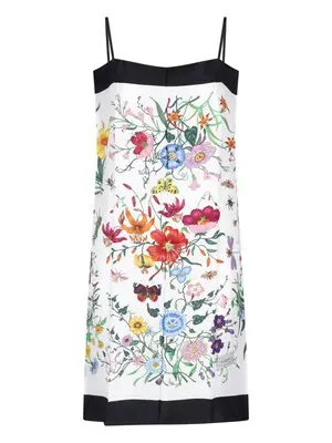 Gucci Printed Silk Twill Midi Dress - Multi