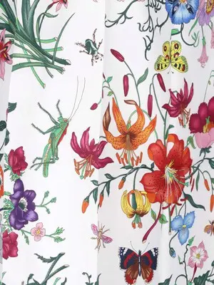 Gucci Printed Silk Twill Midi Dress