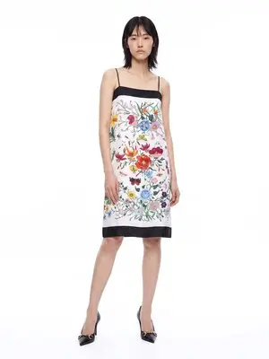 Gucci Printed Silk Twill Midi Dress - Multi