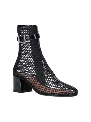 Alaïa Mesh Ankle Boots - Black