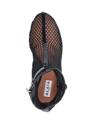Alaïa Mesh Ankle Boots - Black