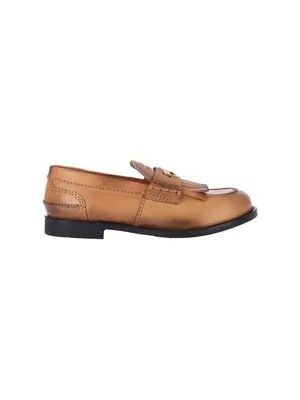 Miu Miu Penny Loafers With Fringe Detailing
