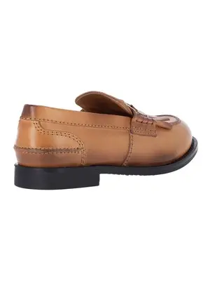 Miu Miu Penny Loafers With Fringe Detailing
