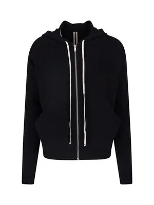 Rick Owens Cashmere Zip Hoodie - Black