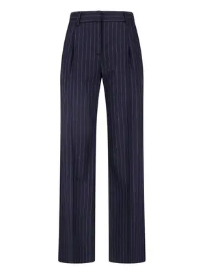 LARDINI Wool And Cashmere Pinstripe Trousers