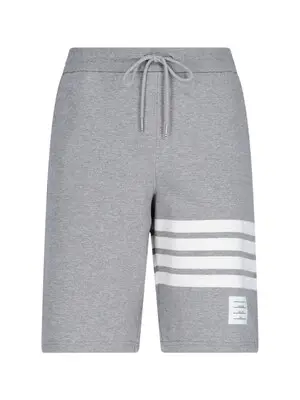 Thom Browne 4-bar Sweat Shorts - Gray