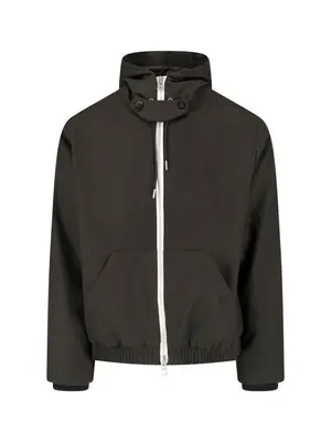 Sacai Wool Zip-up Hooded Sweatshirt