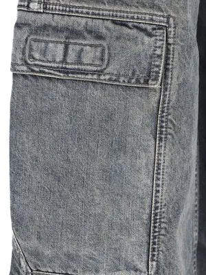 Rick Owens Double Cargo" Wide Jeans - Blue