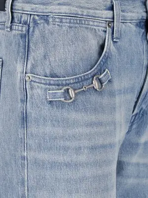 Gucci Morsetto" Bootcut Jeans - Light Blue