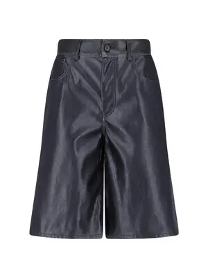 MAISON MARGIELA Faux Leather Belted Shorts